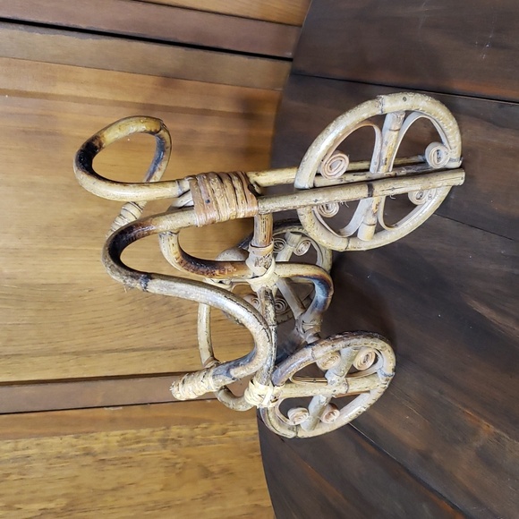 Accents | Vintage Bamboo Rattan Bicycle Plant Stand | Poshmark